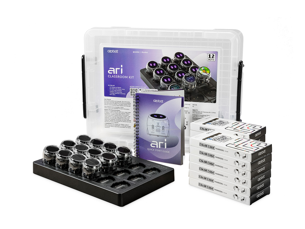Ozobot MINT Coding Roboter Schulset "Ari Classroom Kit 12 Robots" | 244371
