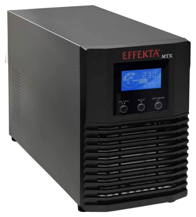 Effekta MTX-XL Lineinteraktive USV, 800VA, 19min bei cos phi 0,7 , MTX 800-19, USB+RS232 ...